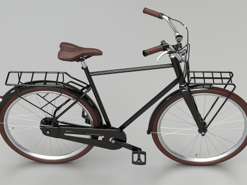 Vélo de ville néerlandais pour hommes PBR texturé Modèle 3D in Vélo ...