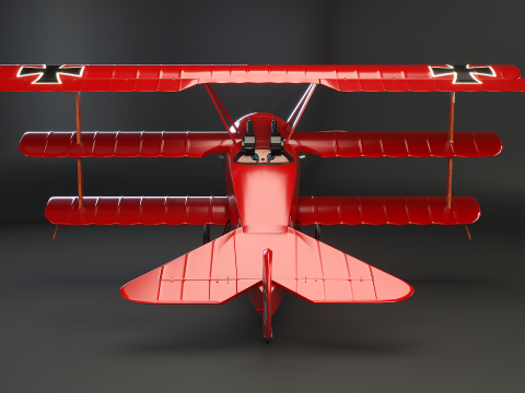 Fokker DR1 Baron Rouge Modèle 3D in Ancien 623295 | 3DExport