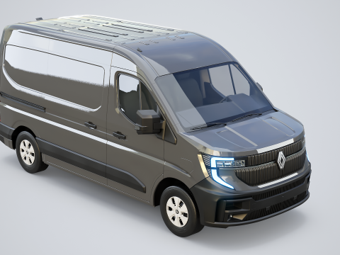 Renault Master 2025 E-Tech electric Van 3D Model in Van and Minivan ...