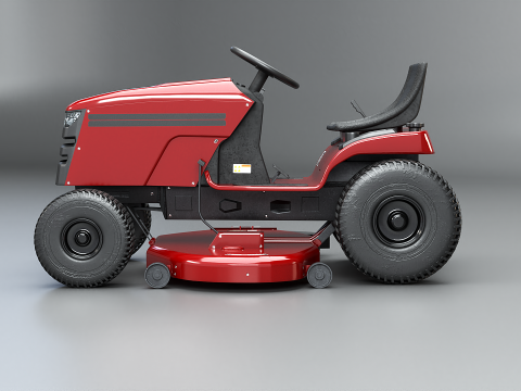 Cortacésped con operador a bordo Tractor de jardín realista Texturas ...