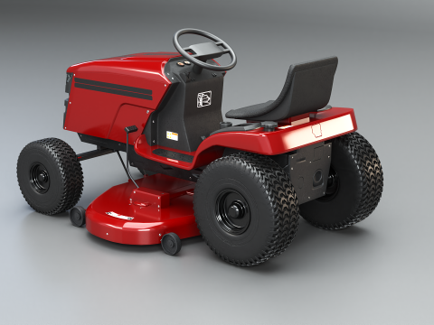 Cortacésped con operador a bordo Tractor de jardín realista Texturas ...