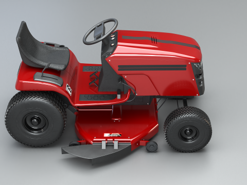 Cortacésped con operador a bordo Tractor de jardín realista Texturas ...