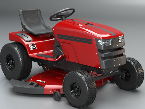 Cortacésped con operador a bordo Tractor de jardín realista Texturas ...