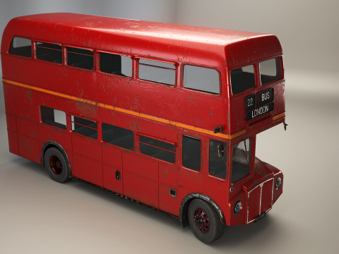 오래된 Routemaster 클래식 런던 버스 3D 모델 in 버스 623791 | 3DExport