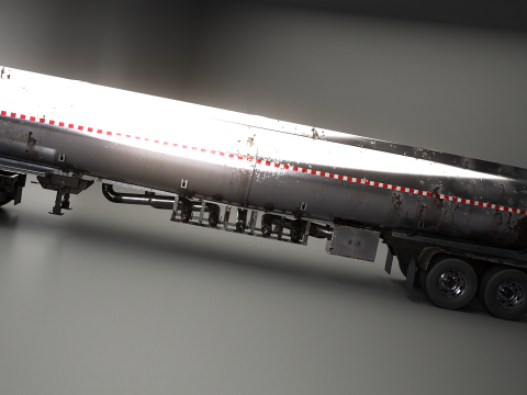 Sleeper Semi Truck Generik dengan Trailer Tanker BEKAS Model 3D in Truk ...