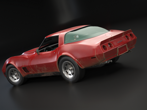 Chevrolet Corvette C3 1980-1982 vieilli Modèle 3D in Voitures de Sport ...