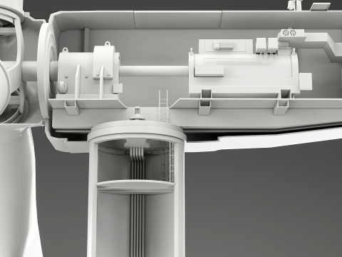 Cutaway Turbin Angin Lepas Pantai Tanpa Bahan Model 3D in Mesin 625265 ...