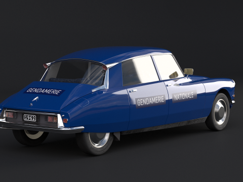 Citroen DS Gendamerie Nationale 3D Model in Old Cars 625599 | 3DExport