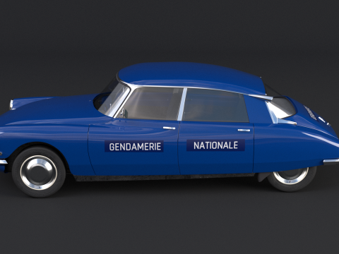 Citroen DS Gendamerie Nationale 3D Model in Old Cars 625599 | 3DExport