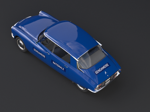 Citroen DS Gendamerie Nationale 3D Model in Old Cars 625599 | 3DExport