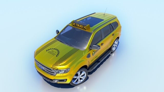 High-Poly 3D Taxi Model - Realistic and Detailed for Professionals 3D ...