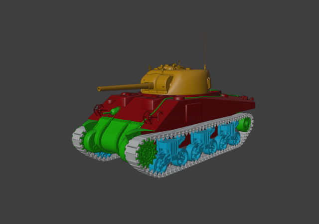 M4 Sherman 3D Model in Tank 3DExport