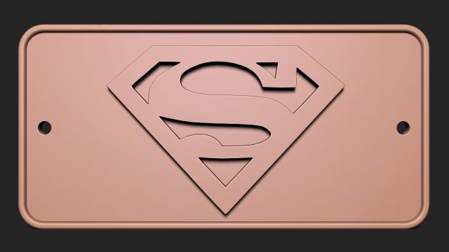 Superman logo 3D Print Model in Figurines 3DExport