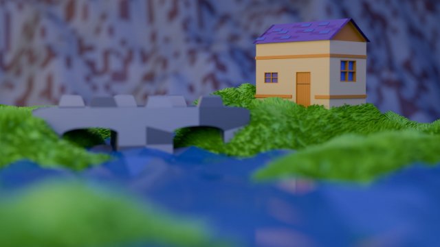 Lowpoly Stylized House Free 3D Model in Environment 3DExport Lowpoly Stylized House Free 3D Model in Environment 3DExport