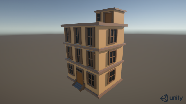 Stylized Low Poly Building 3D Model in Buildings 3DExport