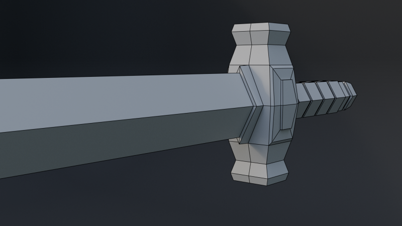 Stylized Low Poly Sword Modelo 3D in Melé 3DExport