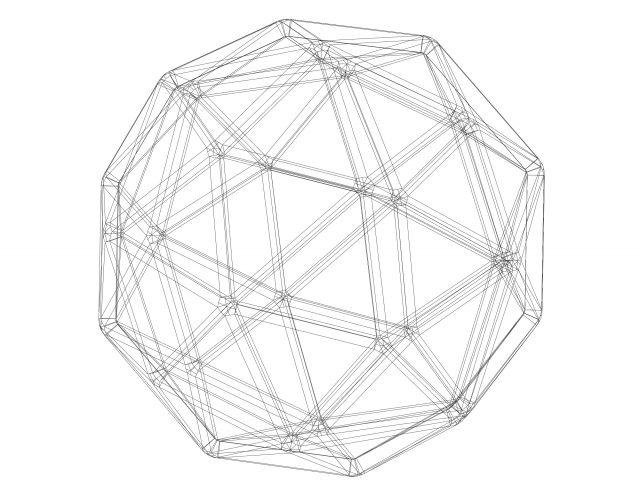 Wireframe Shape Pentakis Dodecahedron 3D Print Model in Mathematical ...