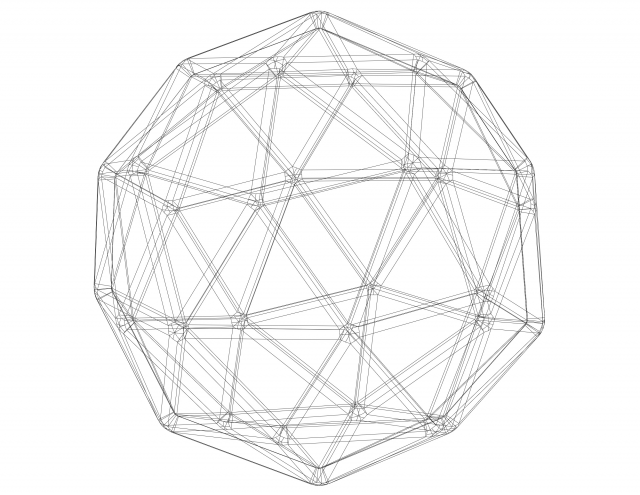 Wireframe Shape Pentakis Dodecahedron 3D Print Model in Mathematical ...