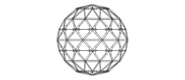 Wireframe Shape Geometric Sphere Cut Diamond 3D Print Model in ...