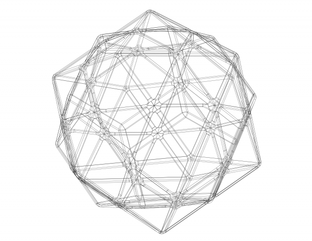 Wireframe Shape First Stellation of Icosidodecahedron 3D Print Model in ...