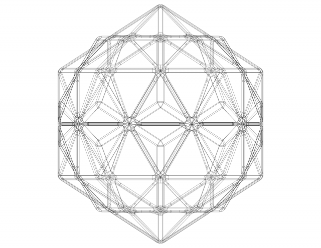 Wireframe Shape First Stellation of Icosidodecahedron 3D Print Model in ...