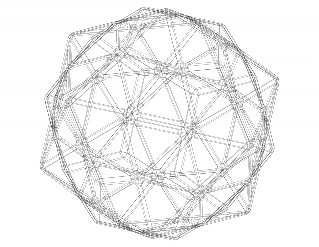 Wireframe Shape First Stellation of Icosidodecahedron 3D Print Model in ...