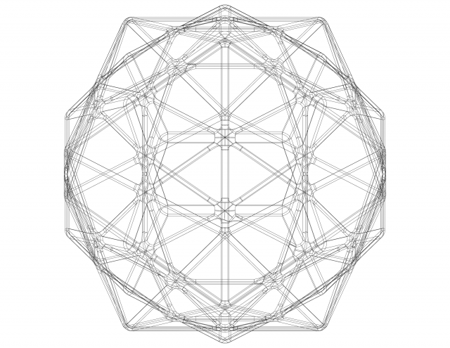 Wireframe Shape First Stellation of Icosidodecahedron 3D Print Model in ...
