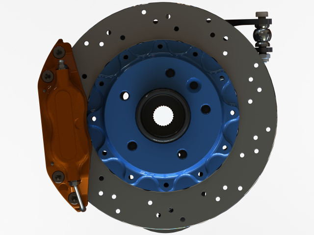 Vehicle Brake System Mechanism 3D Model in Parts of auto 3DExport