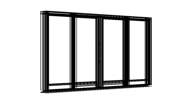 Aluminium Sliding Window 4 Panels 3D Model in Door 3DExport