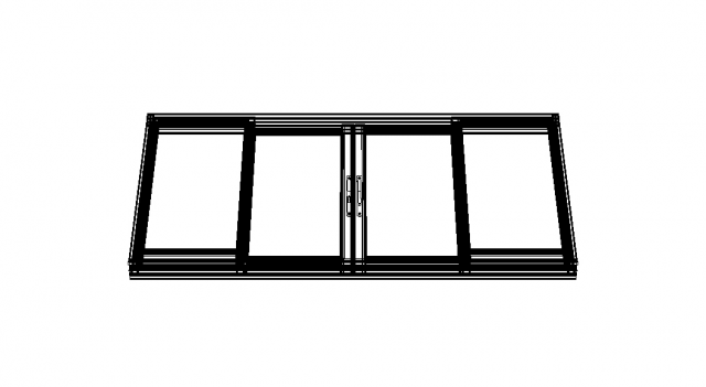 Aluminium Sliding Window 4 Panels 3D Model in Door 3DExport