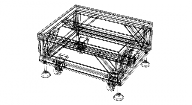 Platform Trolley Base Only 3D Model in Tools 3DExport