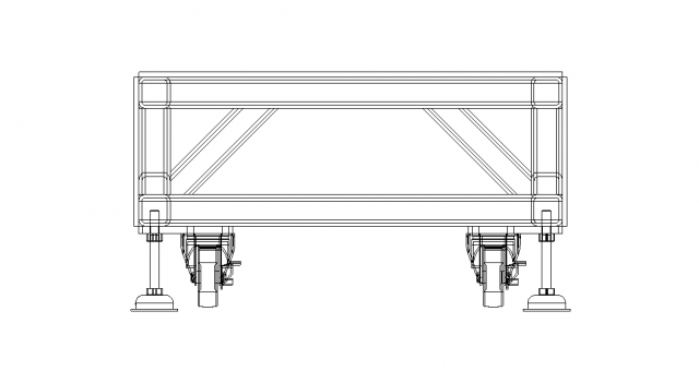 Platform Trolley Base Only 3D Model in Tools 3DExport