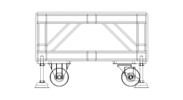 Platform Trolley Base Only 3D Model in Tools 3DExport