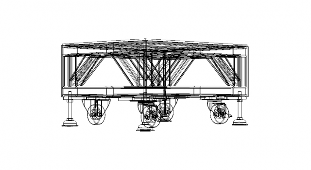 Platform Trolley Base Only 3D Model in Tools 3DExport