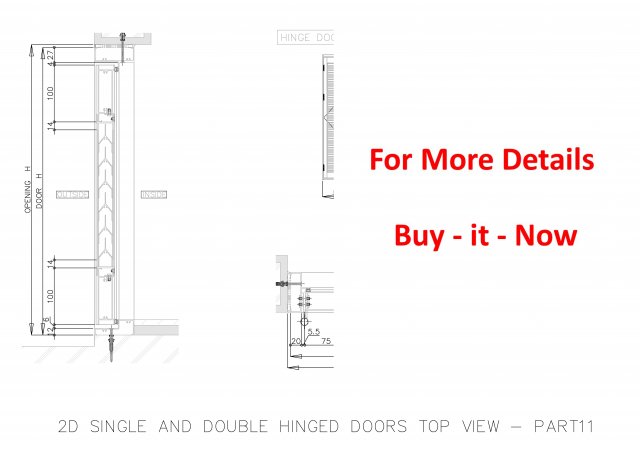 2D SINGLE AND DOUBLE HINGED DOORS TOP VIEW 3D Model in Decoration 3DExport