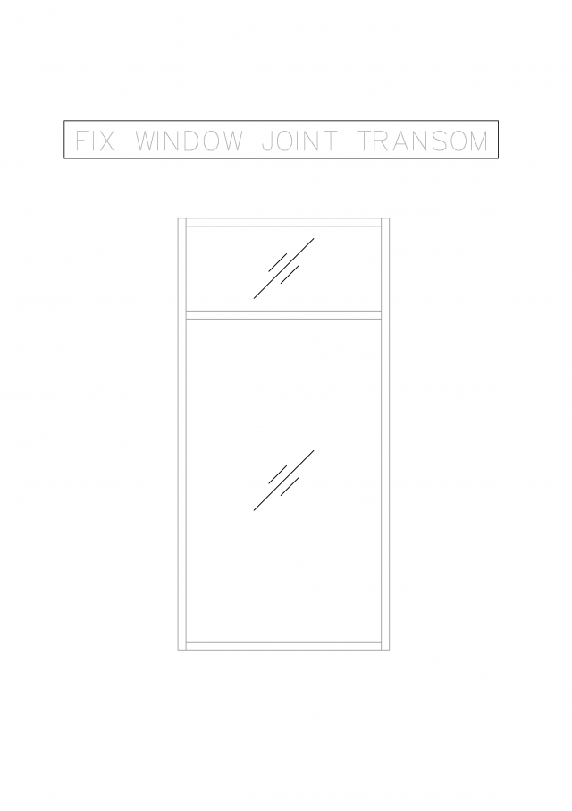 2D FIX WINDOW JOINT MULLION AND TRANSOMS TOP VIEW 3D Model in ...