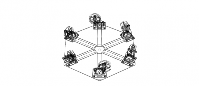 Hex Platform Trolley Base Only 3D Model in Tools 3DExport