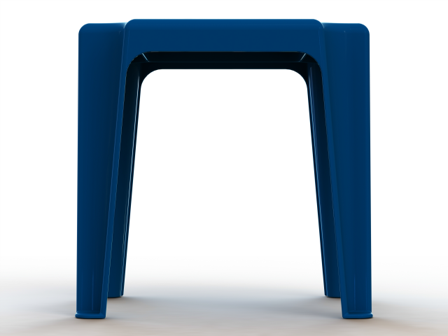 Blue Stackable Plastic Outdoor Side Table 3D Model in Table 3DExport