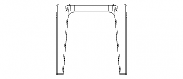 Blue Stackable Plastic Outdoor Side Table 3D Model in Table 3DExport