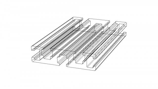 Extruded Aluminium Profile Enclosures Set for Partition Wall 3D Model ...