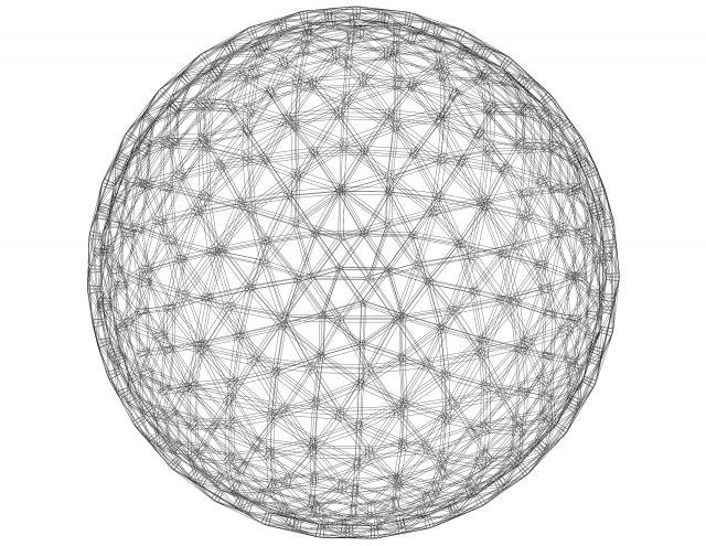 Wireframe Shape Frequency Geodesic Sphere 3D Print Model in ...