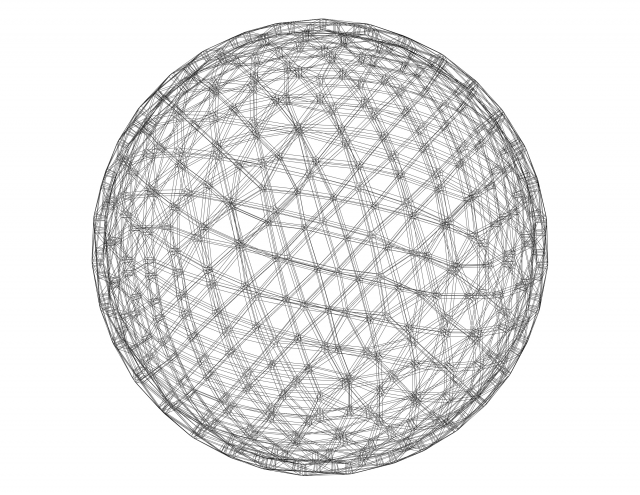 Wireframe Shape Frequency Geodesic Sphere 3D Print Model in ...