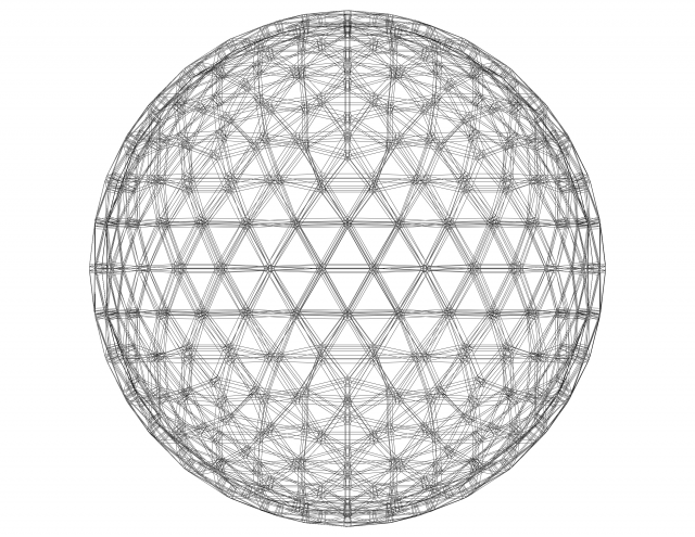 Wireframe Shape Frequency Geodesic Sphere 3D Print Model in ...
