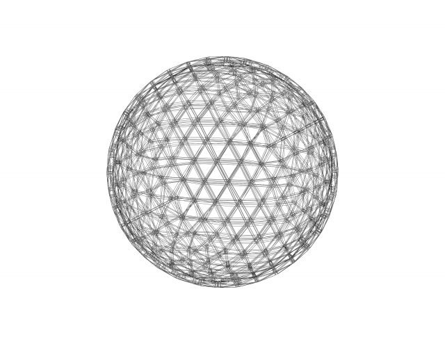 Wireframe Shape Frequency Geodesic Sphere 3D Print Model in ...