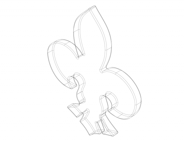 Scout Symbol Stencil 3D Print Model in Signs and Logos 3DExport
