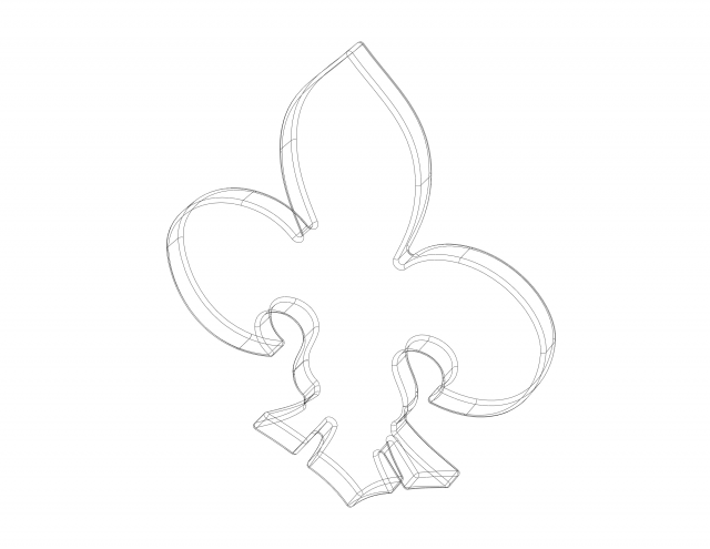Scout Symbol Stencil 3D Print Model in Signs and Logos 3DExport