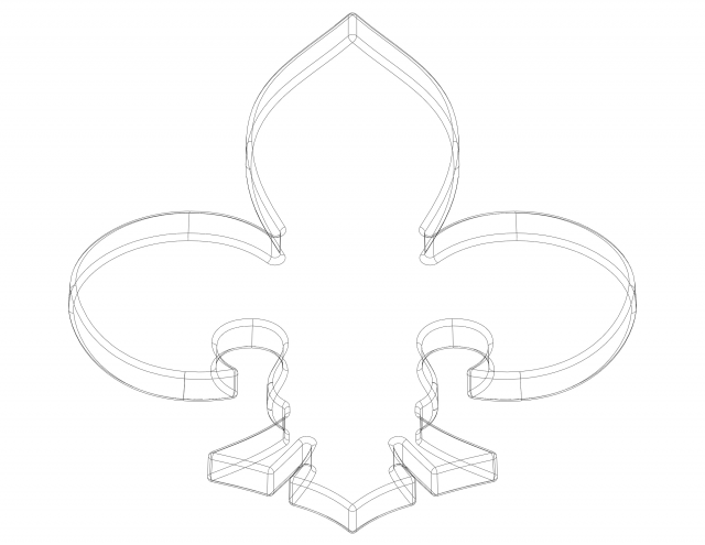Scout Symbol Stencil 3D Print Model in Signs and Logos 3DExport