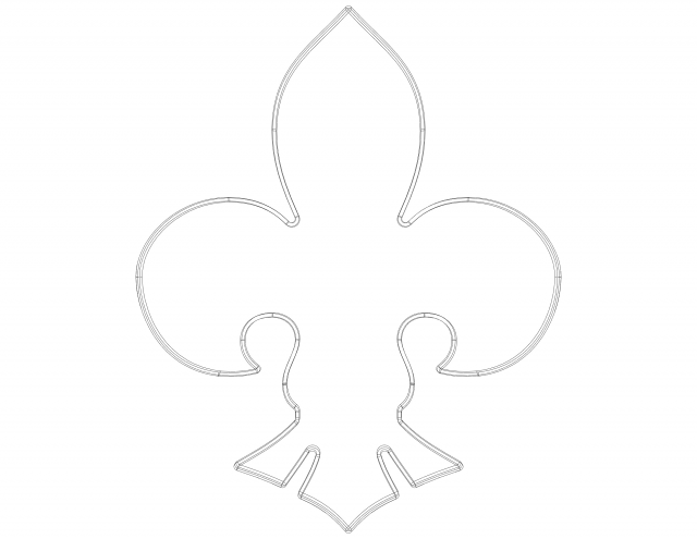 Scout Symbol Stencil 3D Print Model in Signs and Logos 3DExport