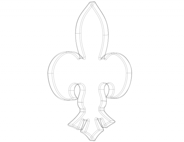 Scout Symbol Stencil 3D Print Model in Signs and Logos 3DExport