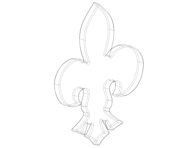 Scout Symbol Stencil 3D Print Model in Signs and Logos 3DExport